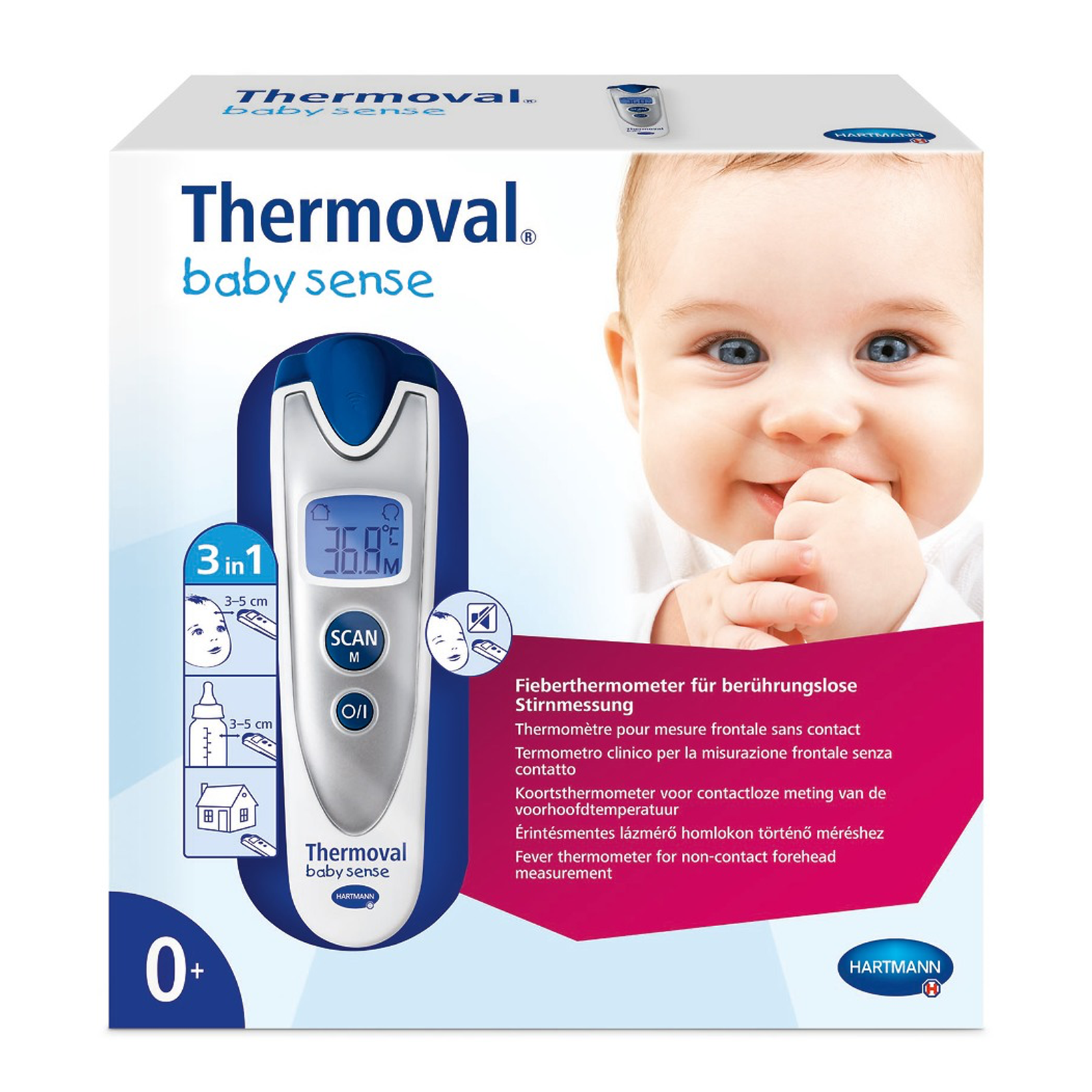 Hartmann Thermoval Baby Thermometer Forehead Contact free 3x1 – Beauty ...