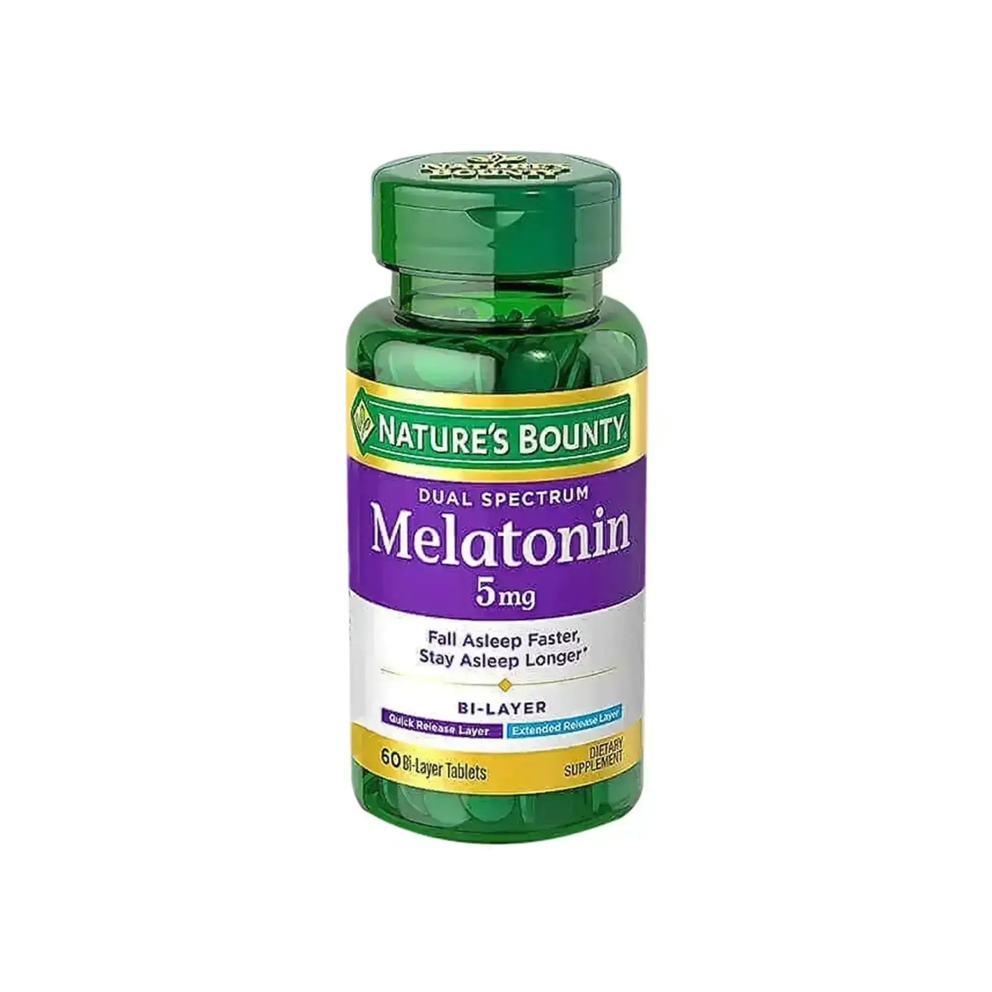 Natures Bounty Dual Bi Layer Melatonin 5mg Tablets 60'S – Beauty Vitamins